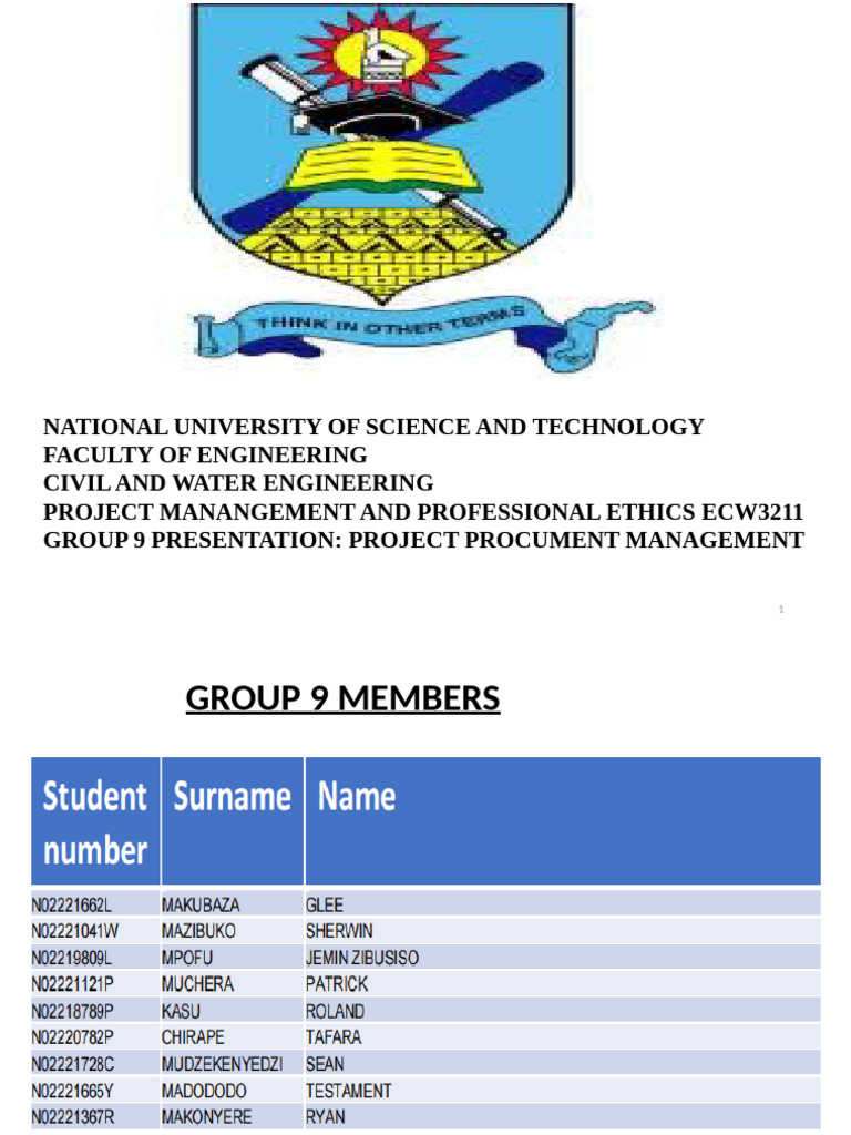 Final Group 9 Project Procument Management | PDF | Procurement | Project Management