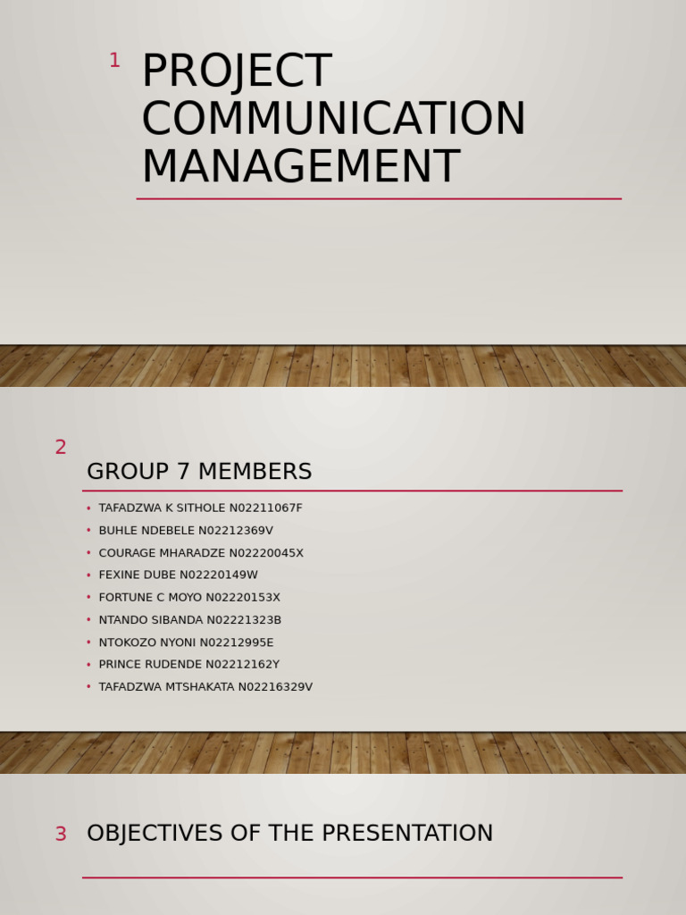 Grp7 Project Communication Management | PDF | Communication | Project Management
