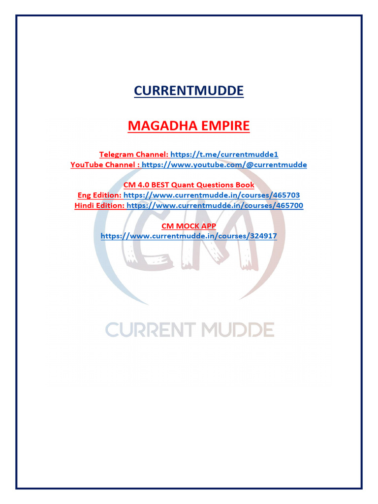 History of the Magadha Empire | PDF