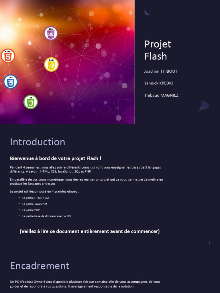 Projet Flash v2 | PDF | PHP | Sites web