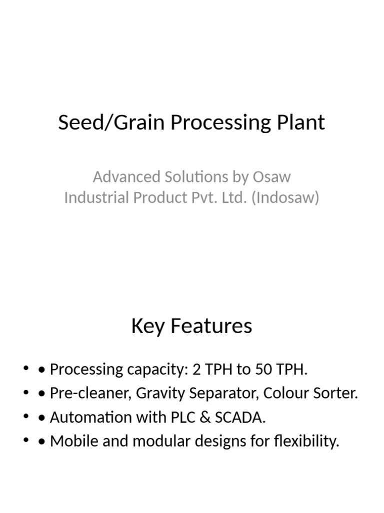 Seed Grain Plant Main Points Slides | PDF