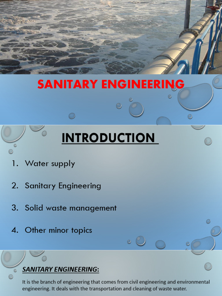Sanitary 1 | PDF | Water | Water Supply