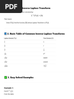 Laplace Transform Cheat Sheet | PDF