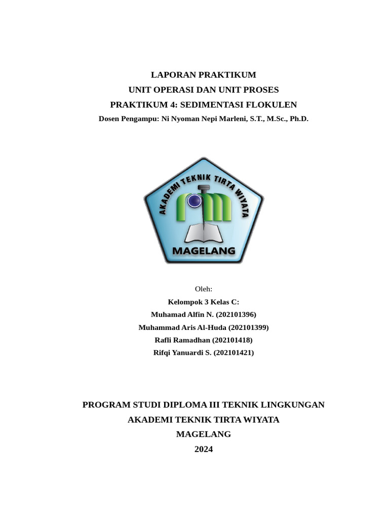 Sedimentasi Flokulan dalam Pengolahan Air | PDF