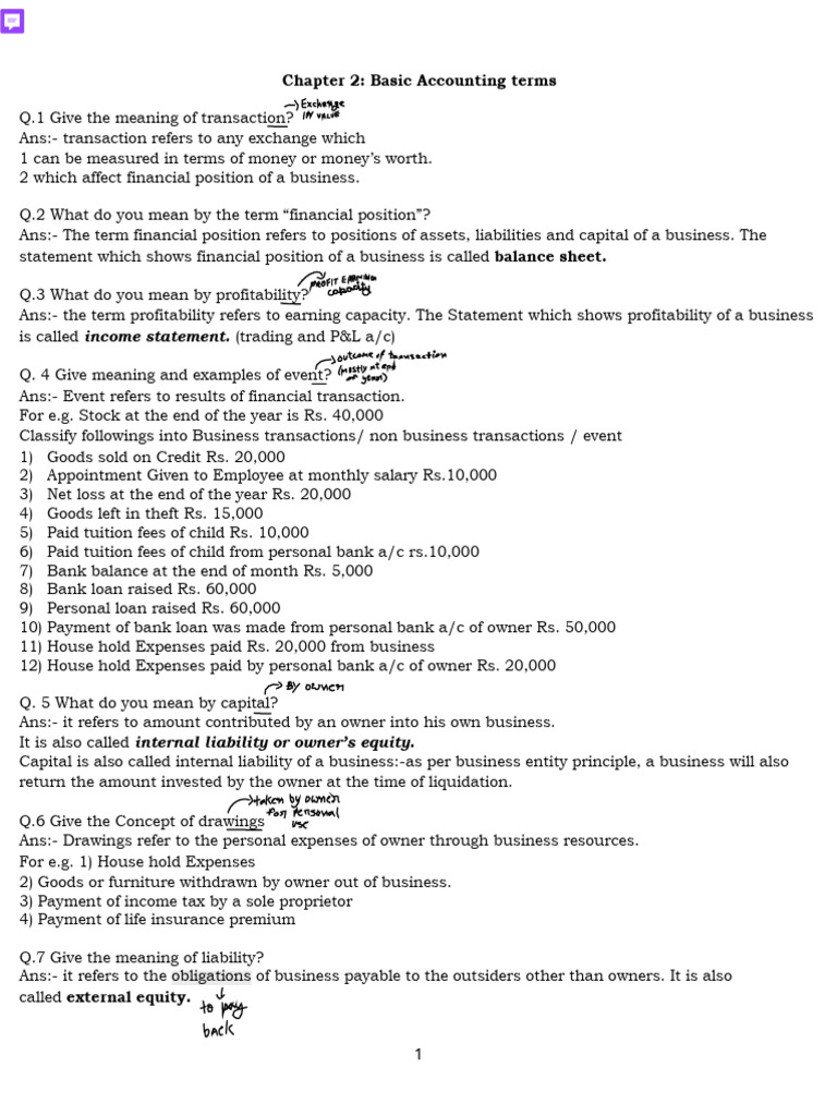 Basic Accounting Terms (1) (1) - 1 | PDF | Expense | Income Statement