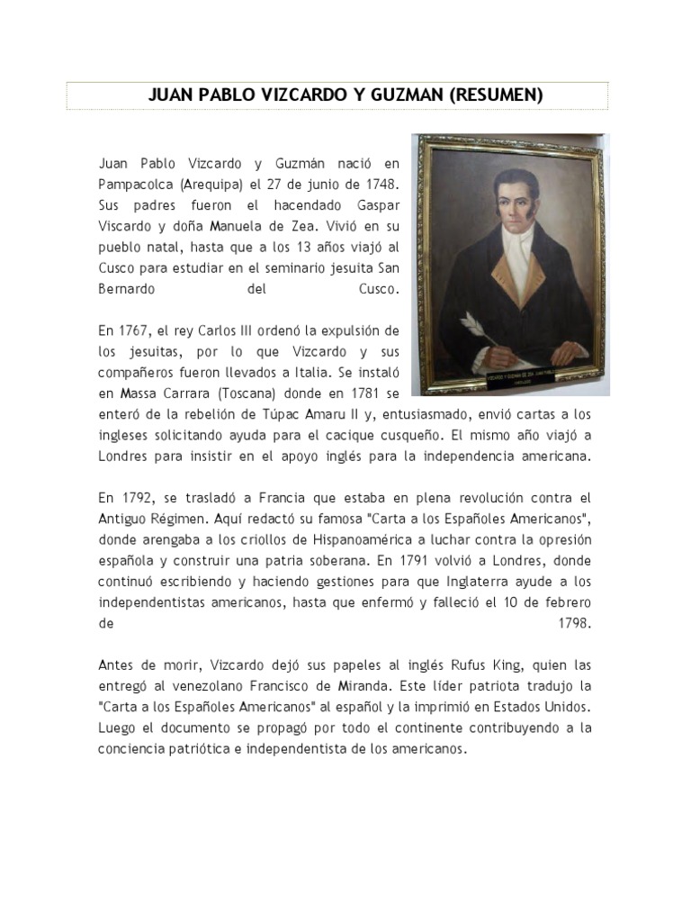 Juan Pablo Vizcardo y Guzman