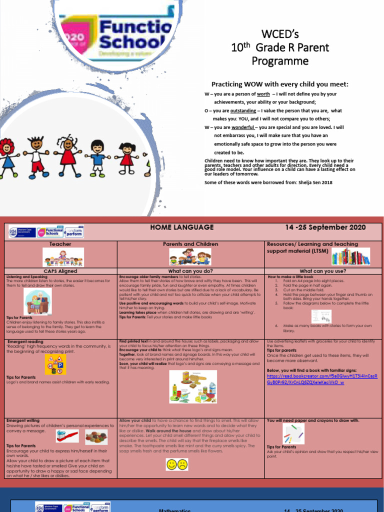 Grade R Parent Programme Guide | PDF | Teaspoon | Pancake