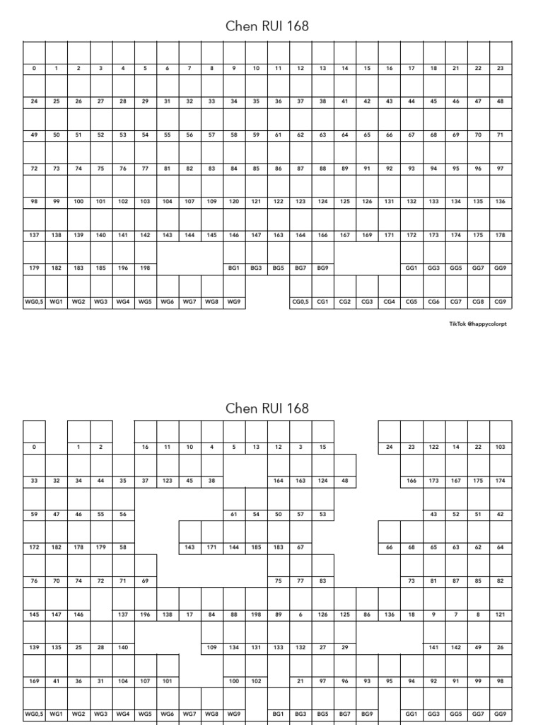 Chen Rui 168 Swatch Template | PDF | Chess