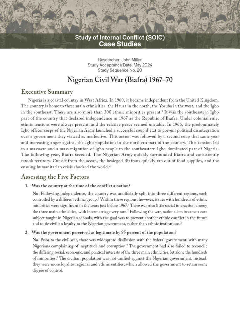 Nigerian Civil War: Biafra 1967-70 Analysis | PDF | Biafra | Nigeria