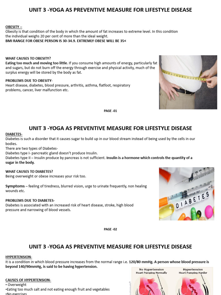 Yoga for Preventing Lifestyle Diseases | PDF | Obesity | Metabolic ...