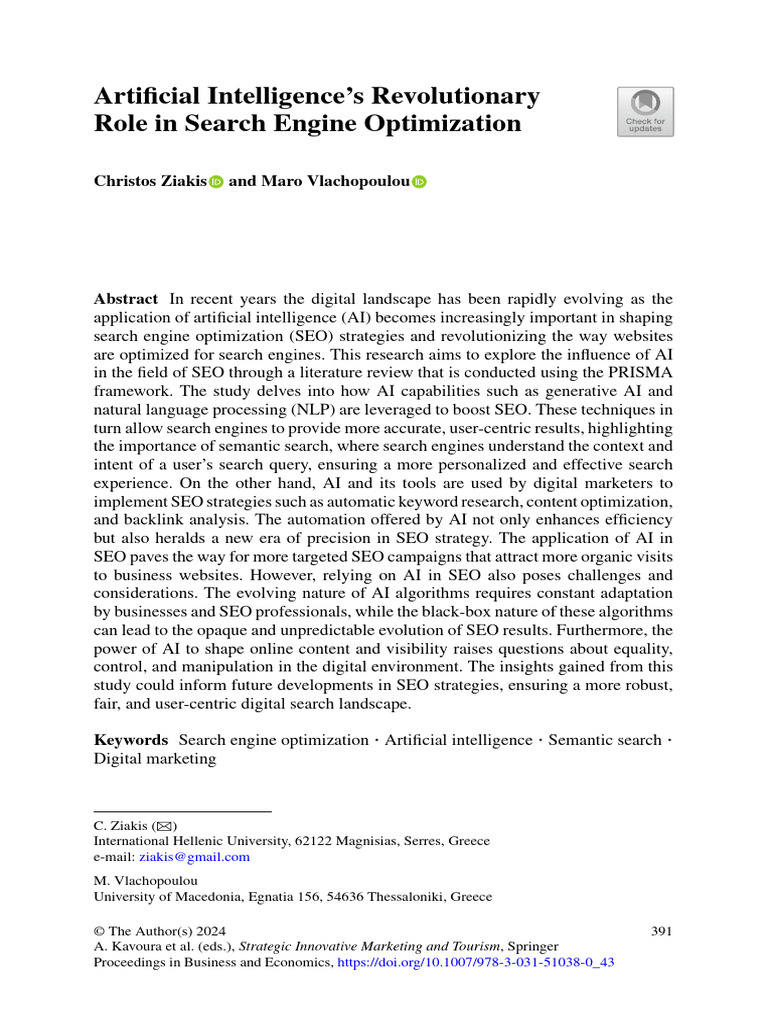 Artificial Intelligences Revolutionary Role in Se | PDF | Search Engine Optimization ...