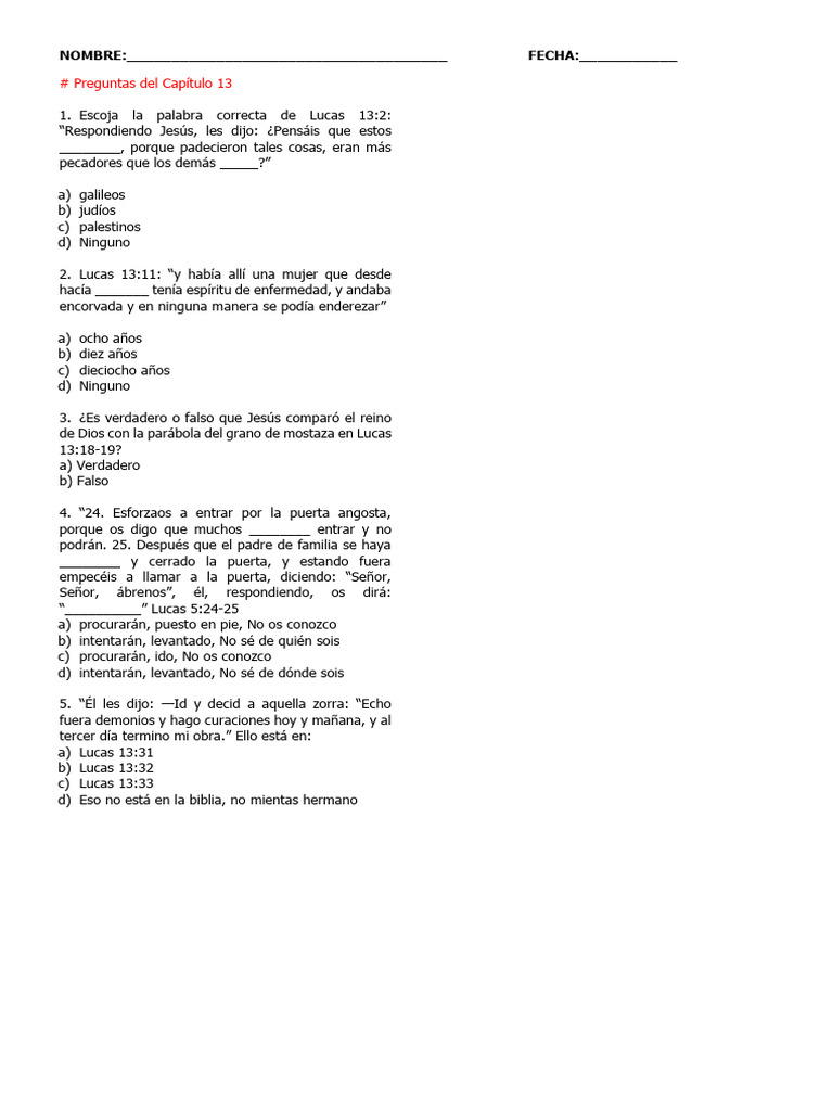 Preguntas Del Capítulo 13 | PDF