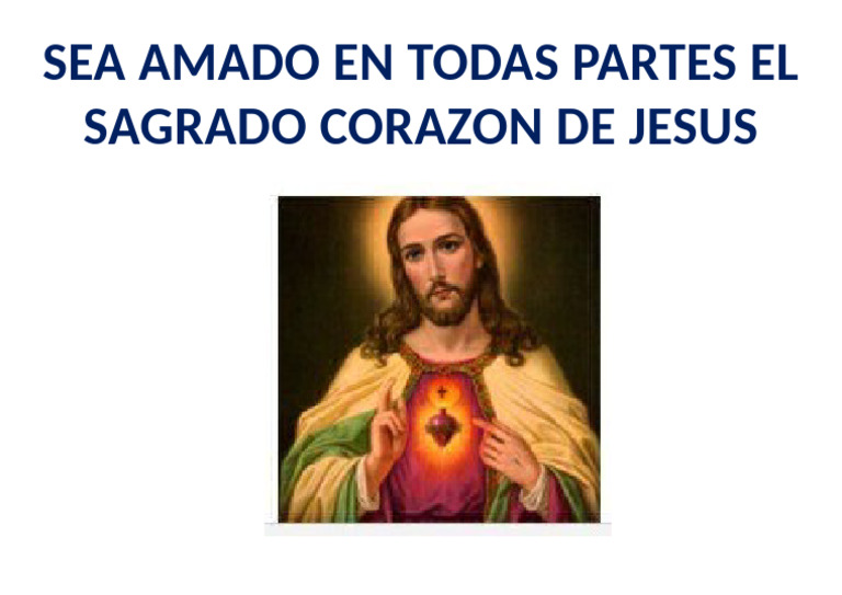 Sea Amado en Todas Partes El Sagrado Corazon de Jesus | PDF