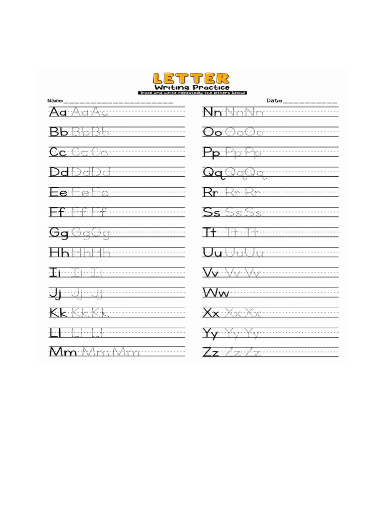 Practice Writing Letters Worksheets 28957.Png | PDF