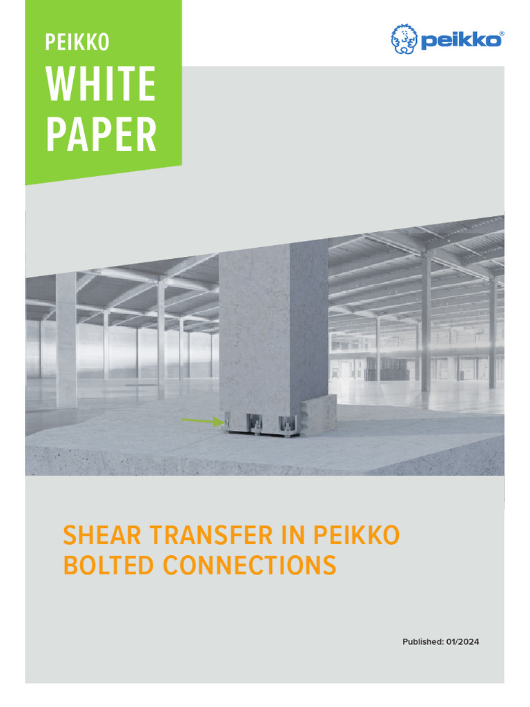 White Paper Shear Transfer in Peikko Bolted Connections | PDF ...