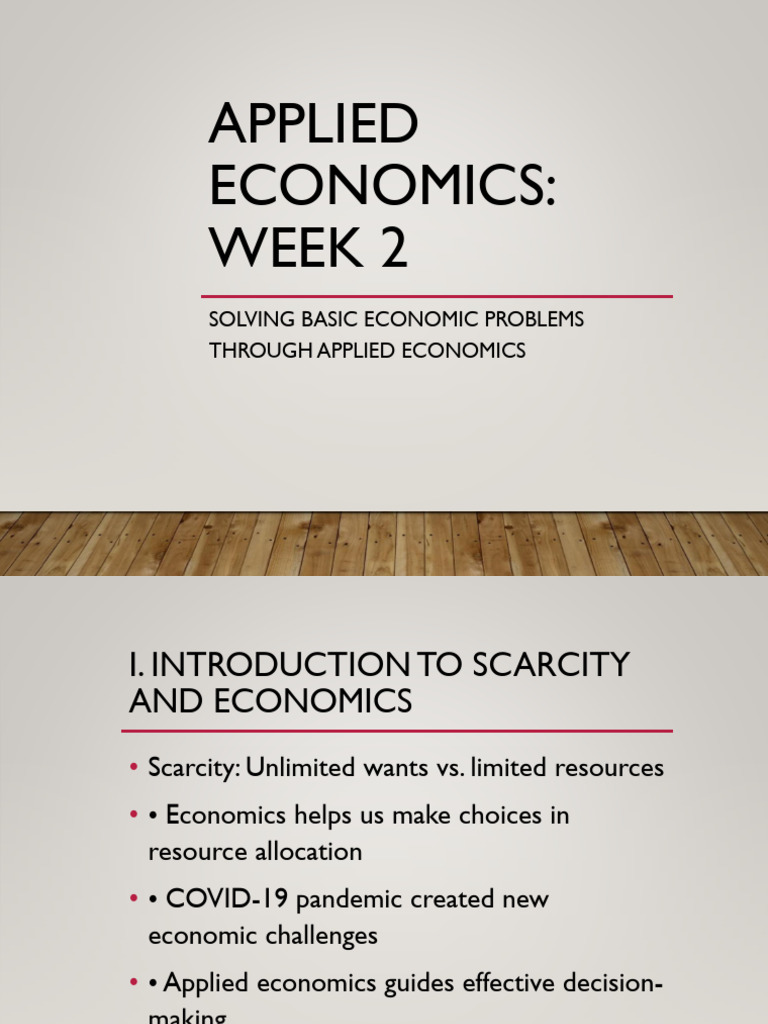 Applied Economics Week2v2 | PDF | Economics | Gross Domestic Product