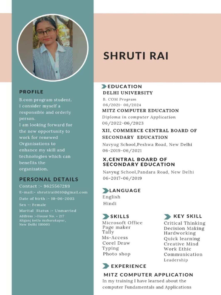 Shruti's Resume | PDF
