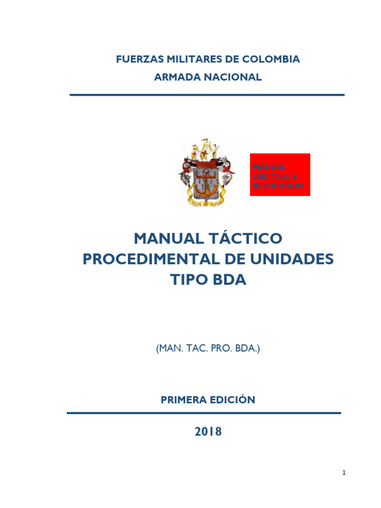 Manual Tactico Proc Unidades Tipo Bda | PDF | Ley humanitaria internacional