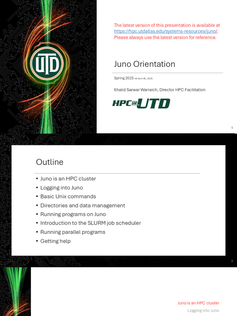 Juno HPC Cluster Orientation Guide | PDF | Graphics Processing Unit ...