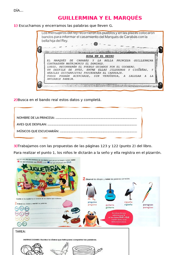 Palabras con Güe y Güi en Clase | PDF