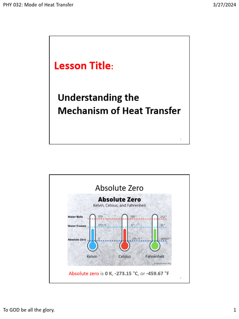 Heat Transfer Mechanisms Explained | PDF | Heat Transfer | Heat
