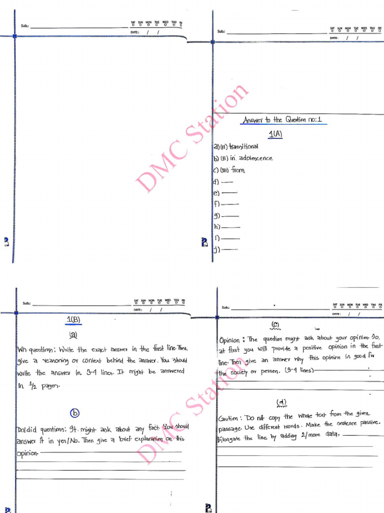 Answer Script Writing & Decoration PDF Verse by Prometheus | PDF