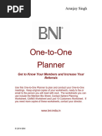 BNI 1-2-1 - Bio Sheet Format | PDF | Knowledge | Cognitive Science