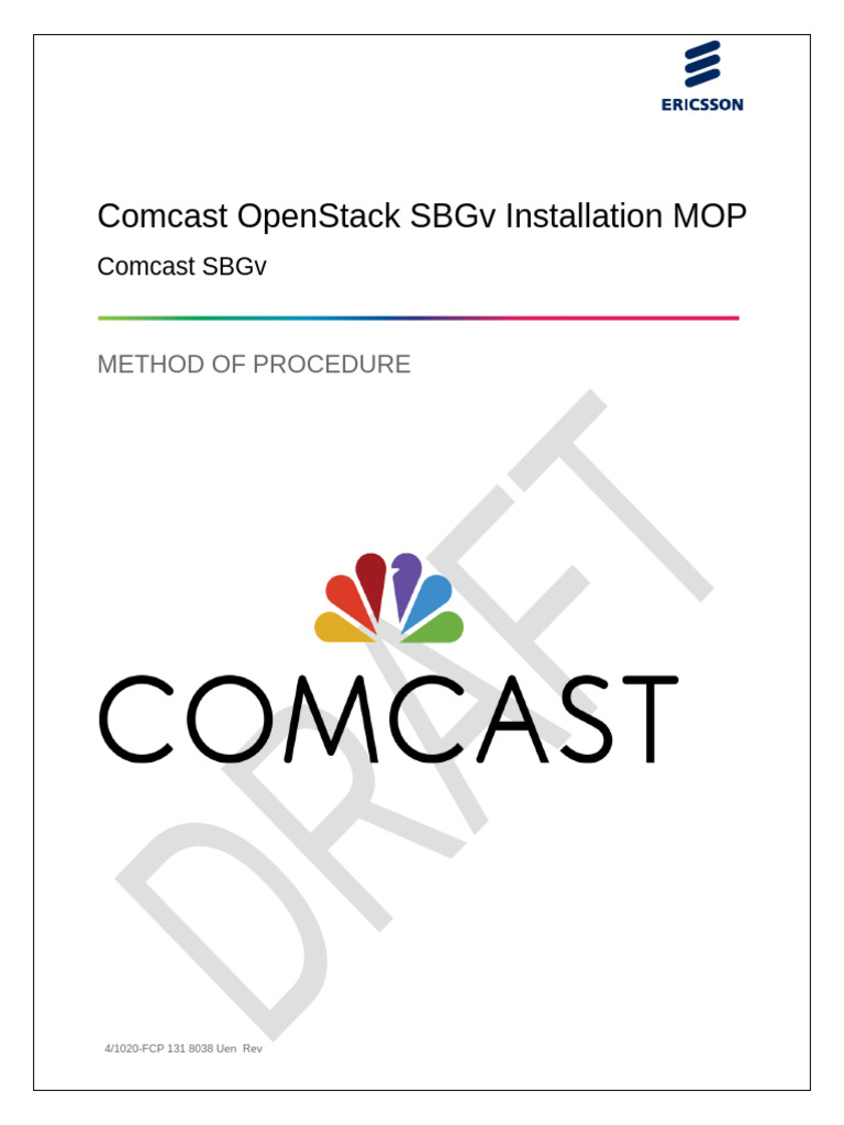 Comcast Openstack SBGV Installation MoP | PDF | Password | Open Stack