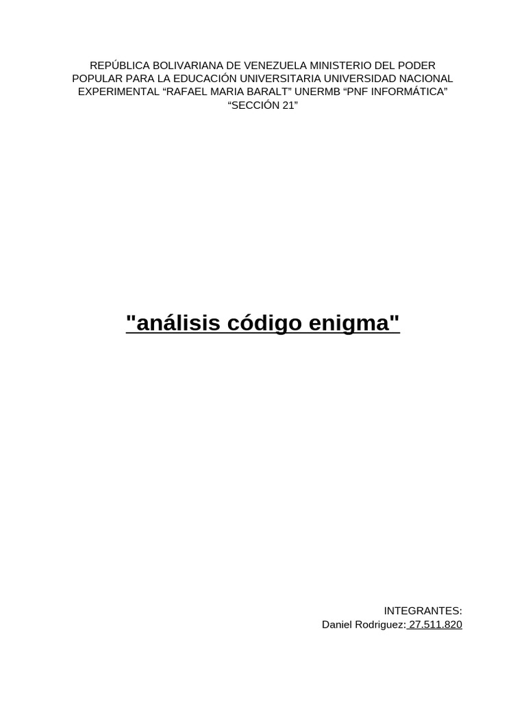 Codigo Enigma | PDF | Alan Turing