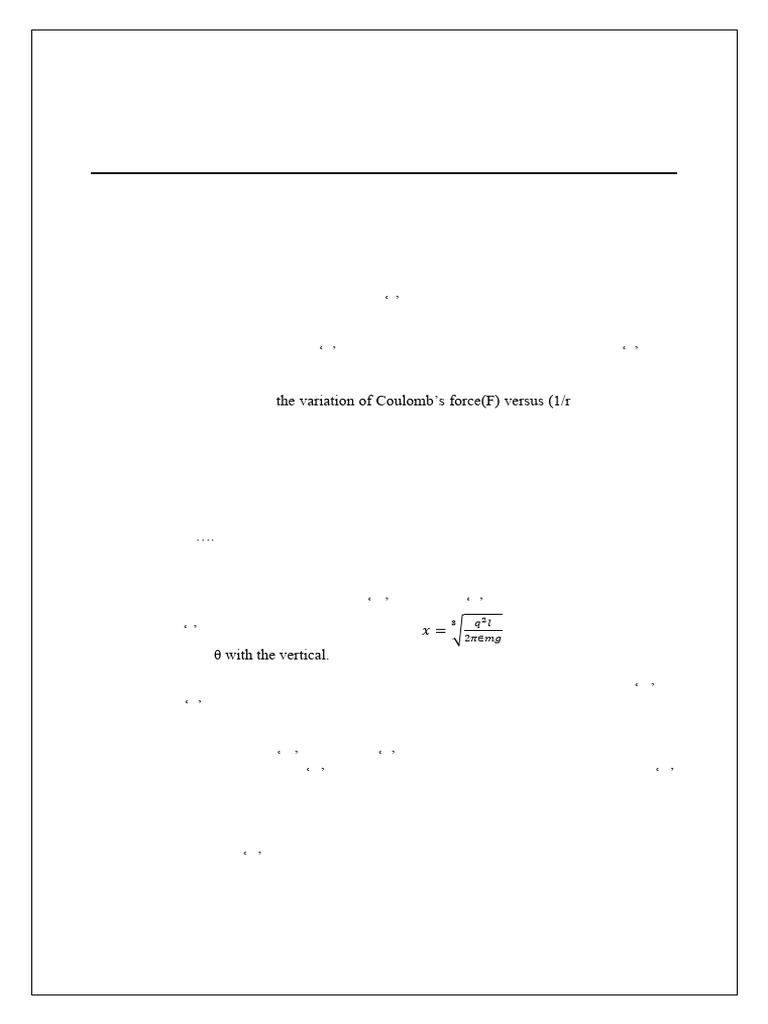 Electrostatic Fields Worksheet | PDF | Electric Field | Force