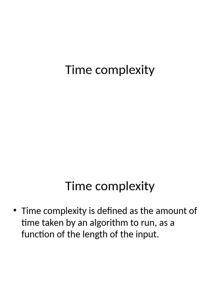 Time Complexity | PDF