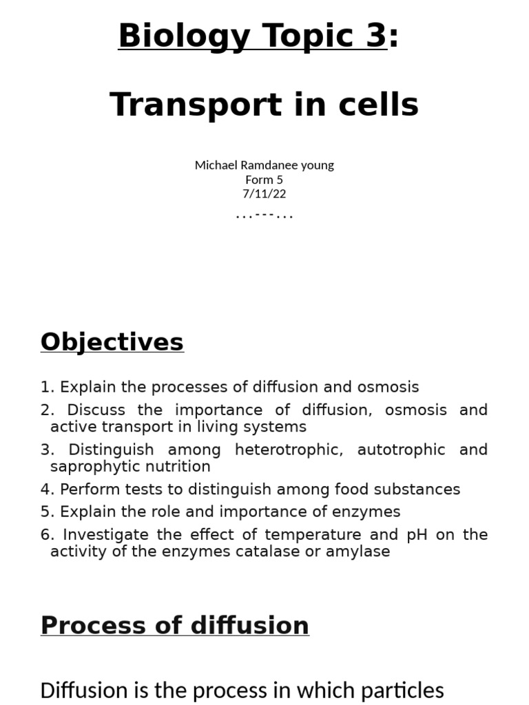 Biology Topic 3 Form 5 | PDF | Nutrition | Diet & Nutrition