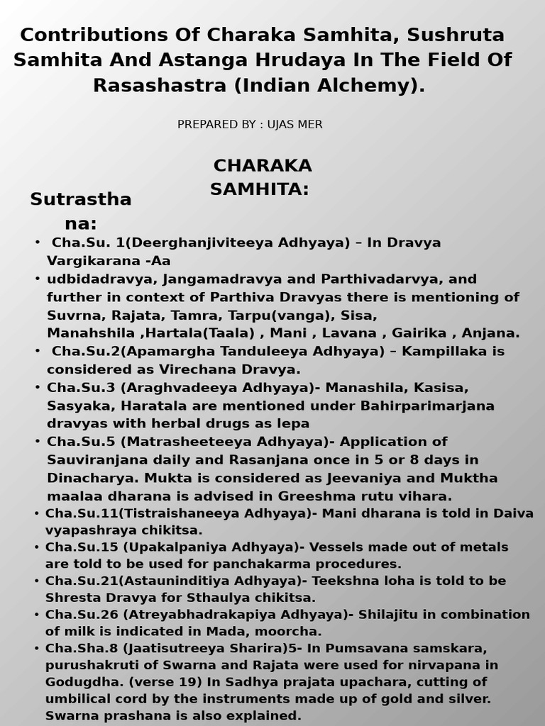 Contributions of Charaka Samhita, Sushruta Samhita and Astanga Hrudaya ...