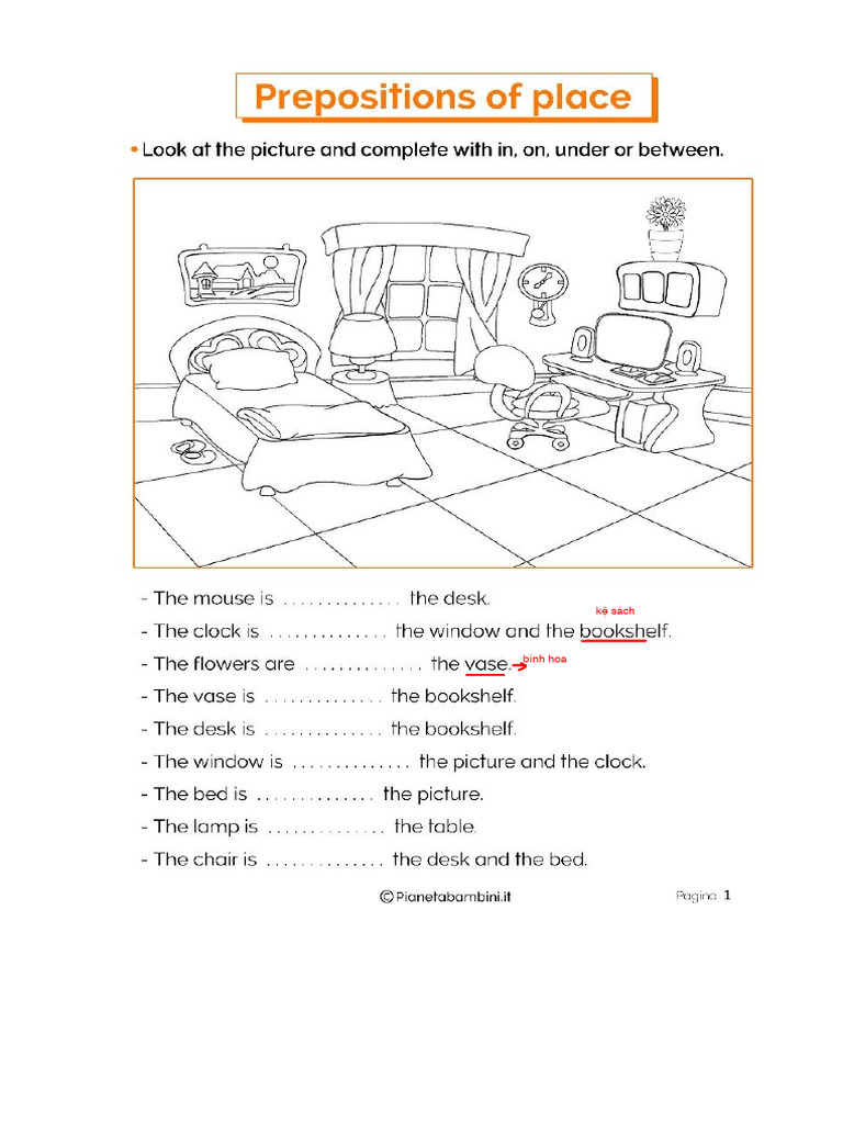 (Engage Starter) Prepositions of Place | PDF