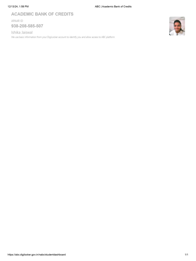 ABC - Academic Bank of Credits | PDF