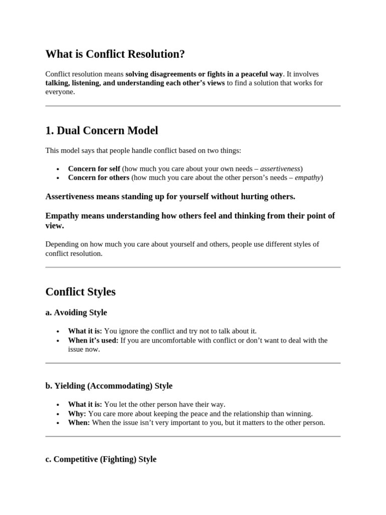 What Is Conflict Resolution | PDF | Conflict Resolution | Social Psychology