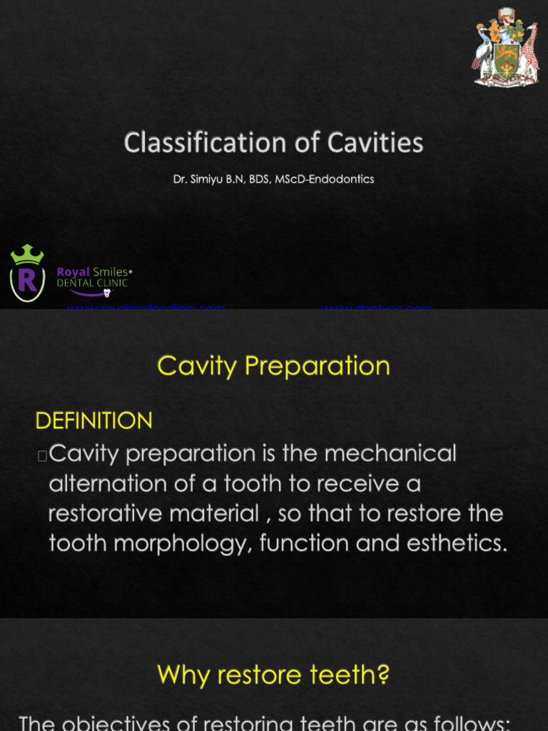 Classification of Cavities | PDF