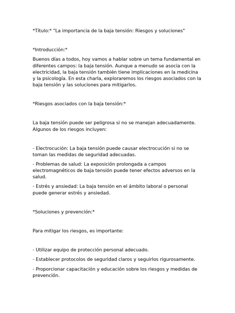 Baja Tensión | PDF | voltaje | Uso eficiente de energía