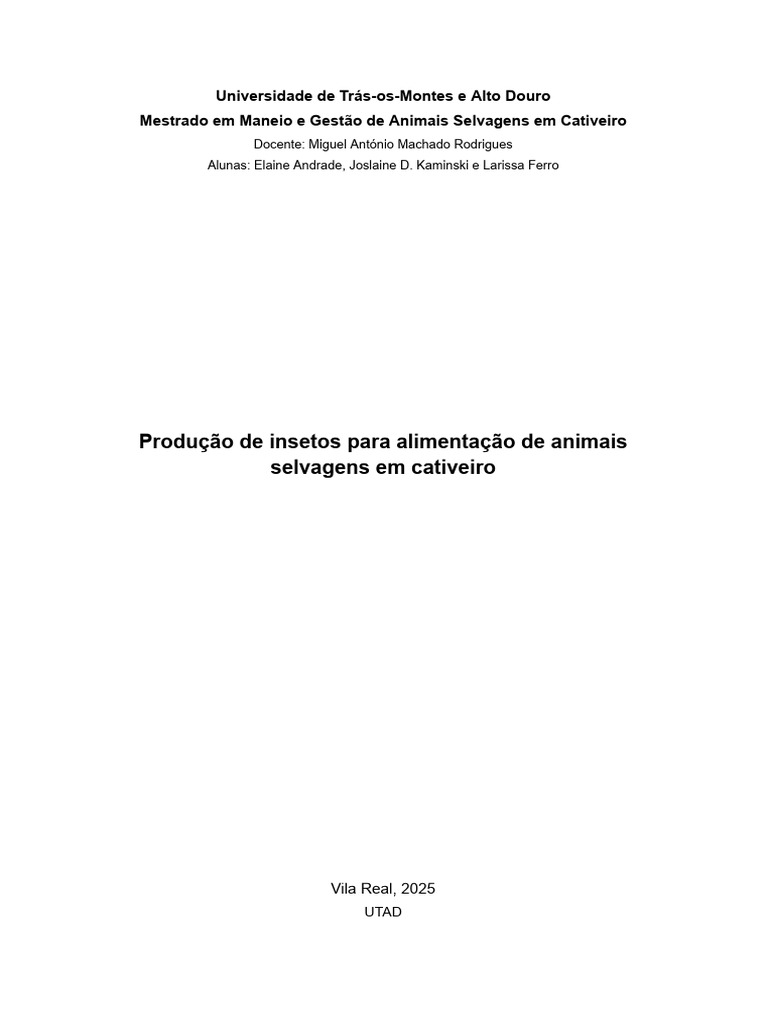 Insetos como Alimentação para Animais Cativos | PDF | Soja | Desperdício