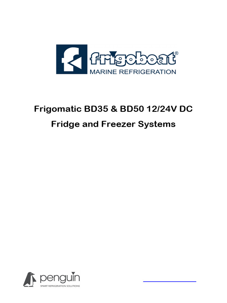 Frigomatic BD35/BD50 Installation Manual | PDF | Refrigerator | Thermostat