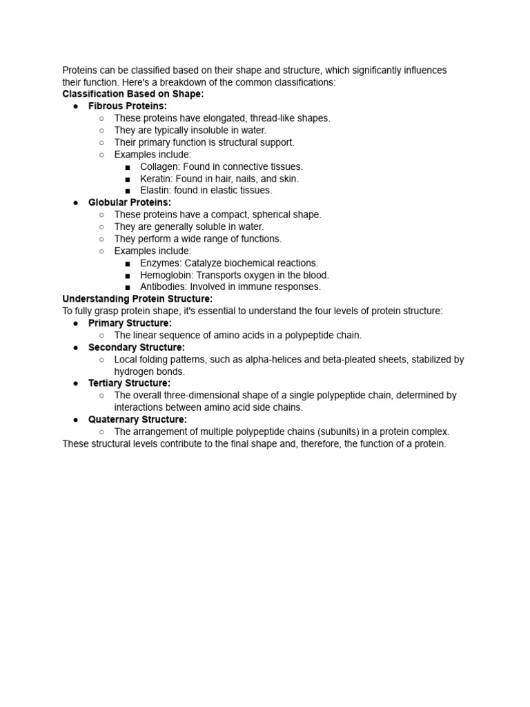 Classification of Protein Based On Shape and Struc... | PDF