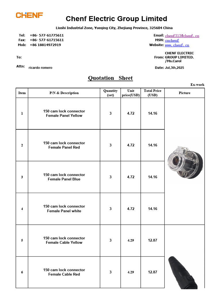 Quotation Sheet (1) (2025-07-02 22 - 46 - 46) | PDF