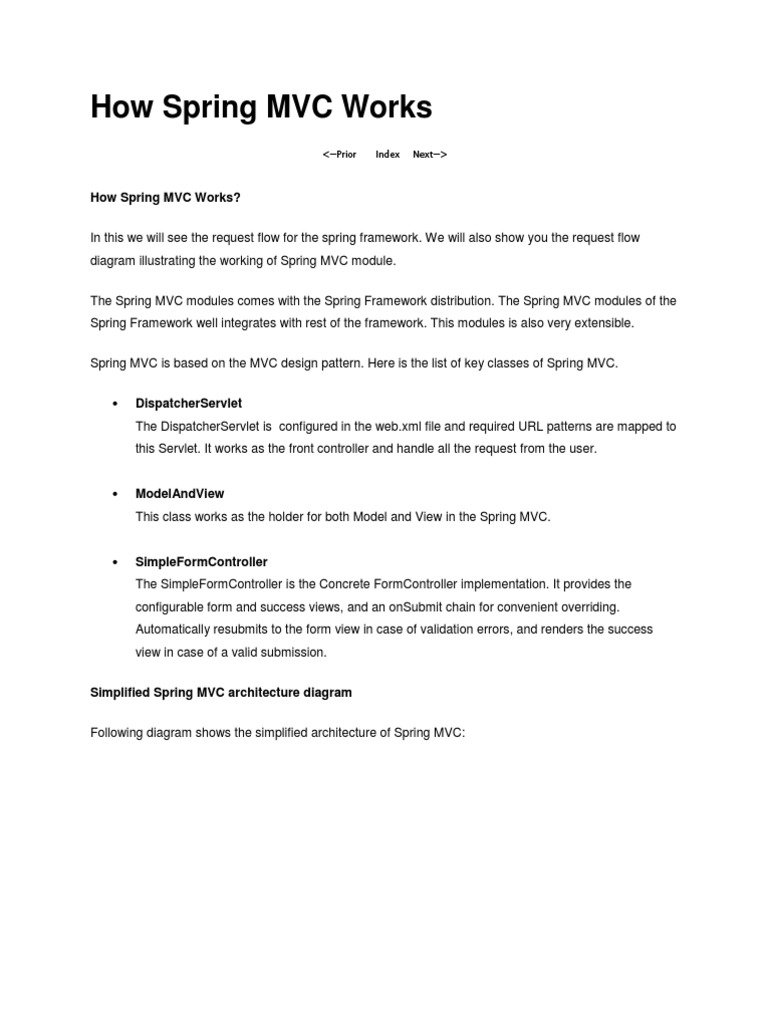 Spring MVC Cycle | PDF | Spring Framework | Model–View–Controller