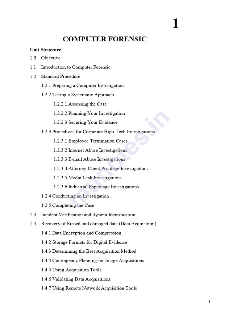 TYBSC CS Cyber Forensics Munotes | PDF | Computer Forensics | Crime Scene