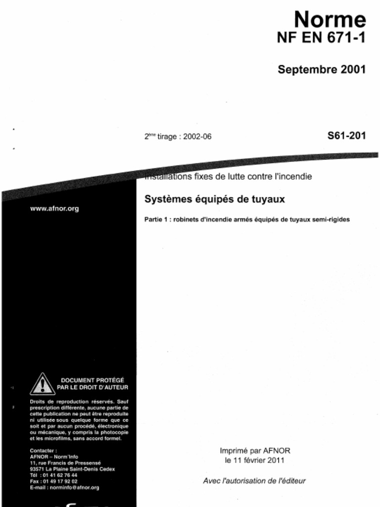 Afnor NF en 671-1 | PDF
