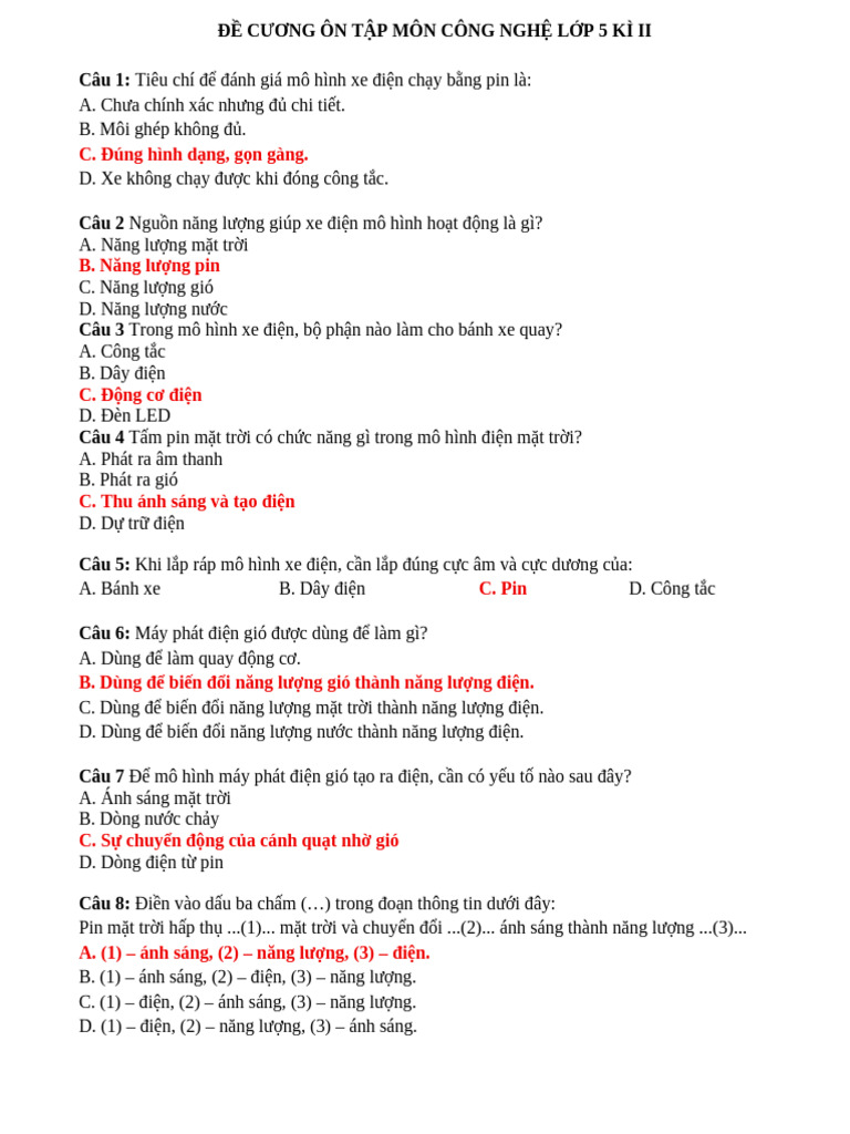 ÔN TẬP CN5 HKII | PDF