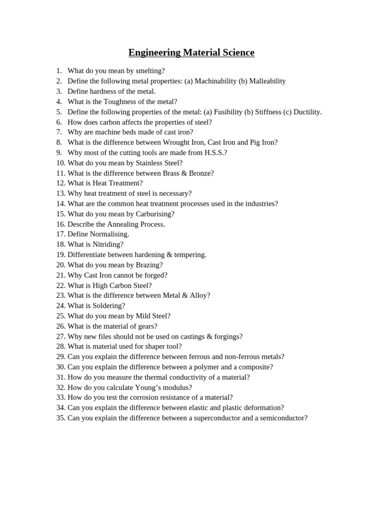 Engineering Material Science | PDF