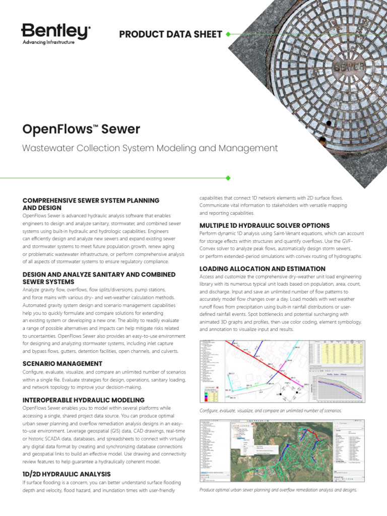 OpenFlows Sewer Software Overview | PDF | Combined Sewer | Storm Drain