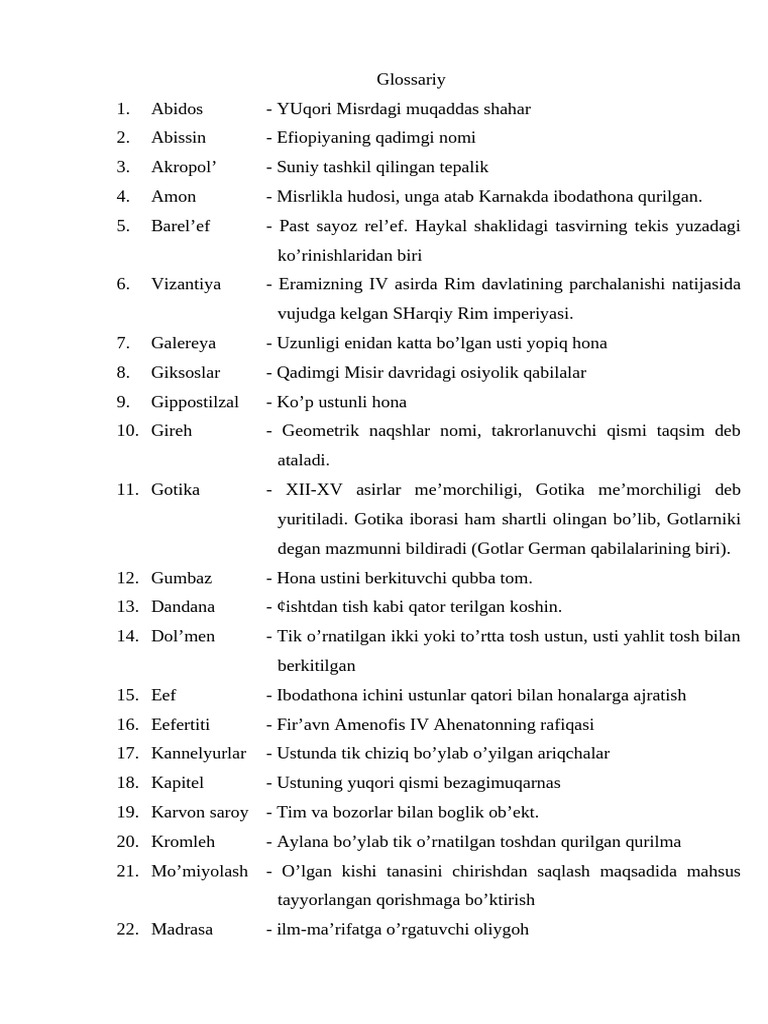 Glossariy | PDF