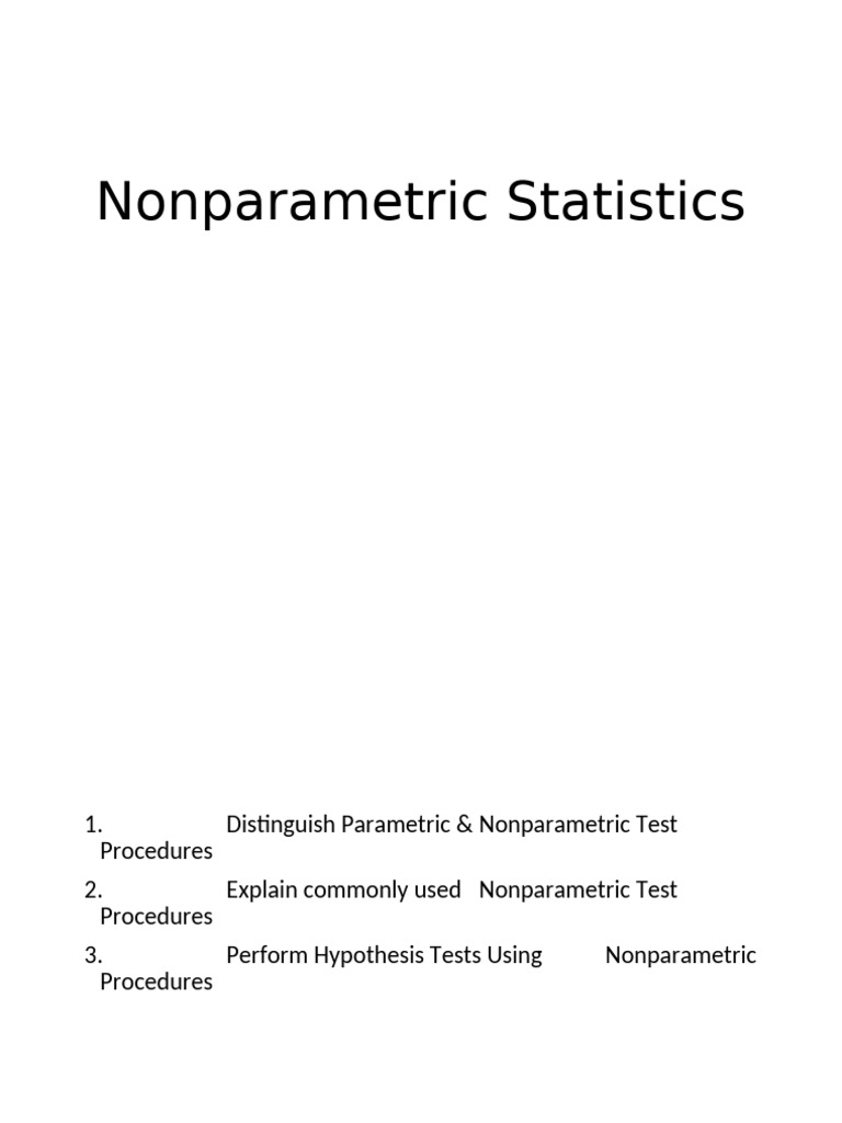 Nonparametric vs Parametric Tests Guide | PDF | Student's T Test ...
